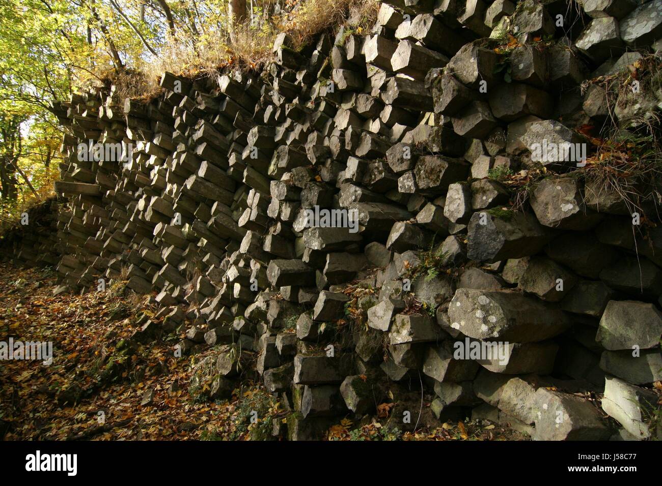 basalt prism wall Stock Photo - Alamy