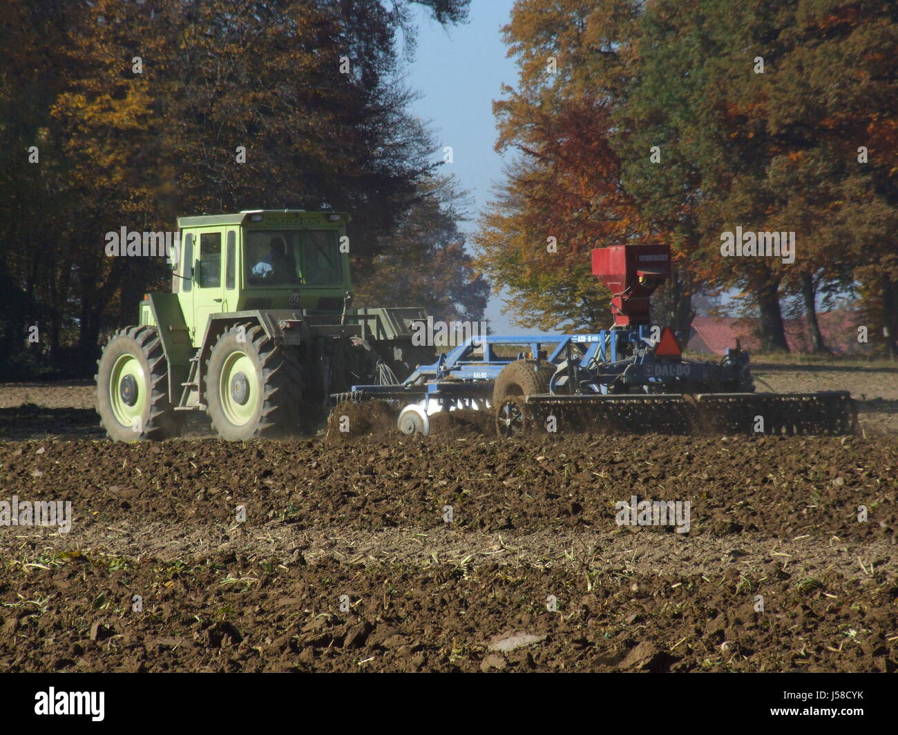 agriculture farming field autumnal farm labour acre mercedes tractor ...