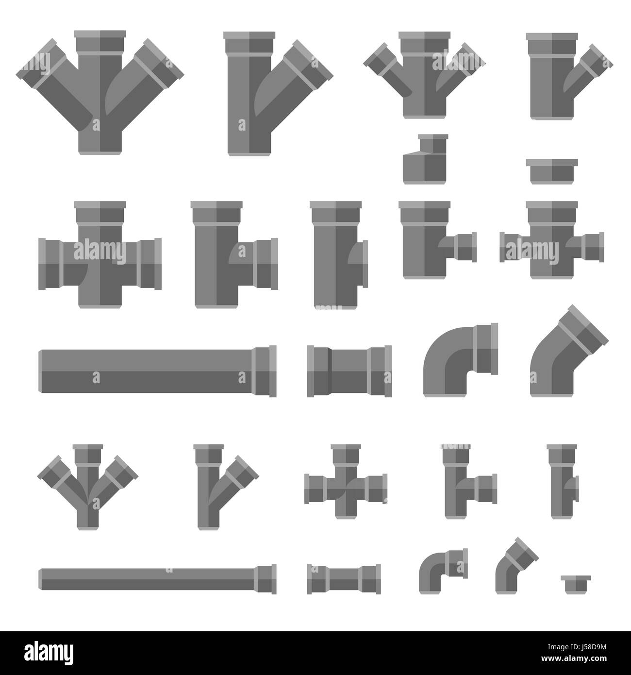 Pipes flat icons Stock Vector Image & Art - Alamy