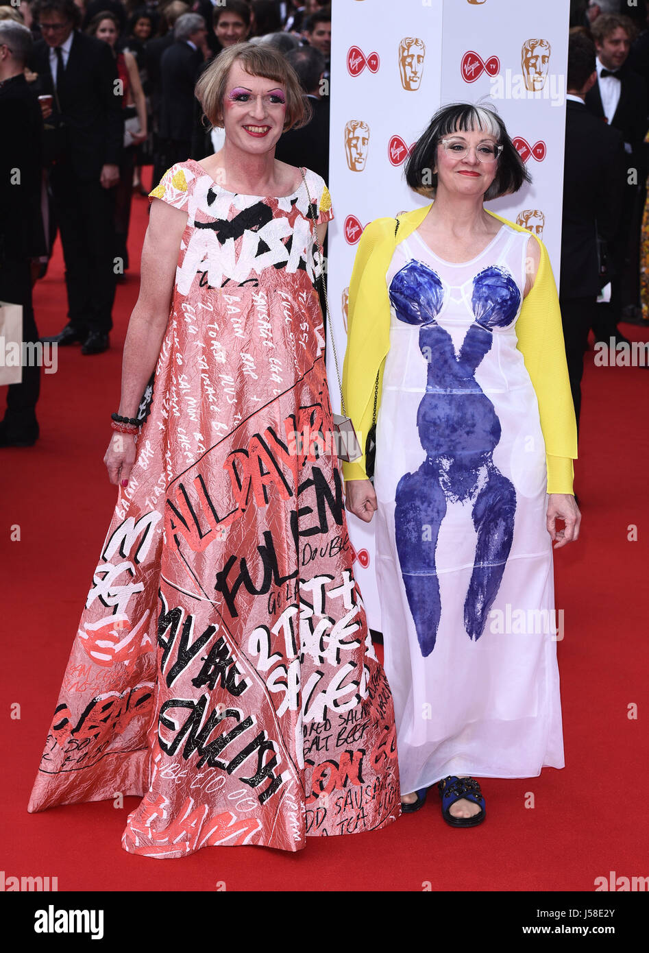London, UK. Grayson Perry and Philippa Perry at The Virgin TV British ...