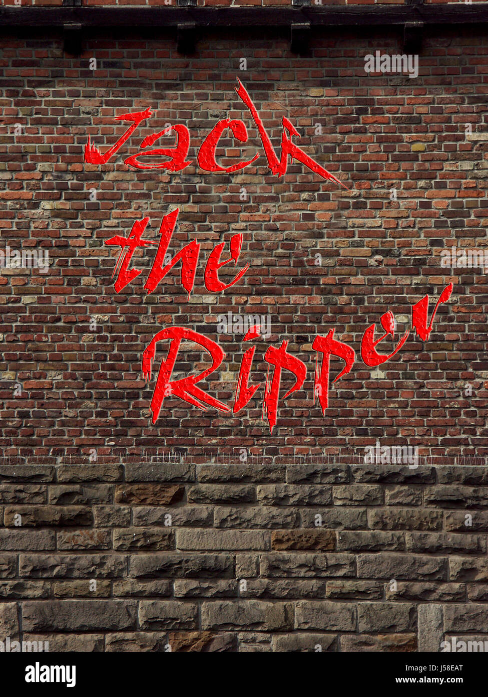 wall writing font typography crime horror force red brick jack jack the ...