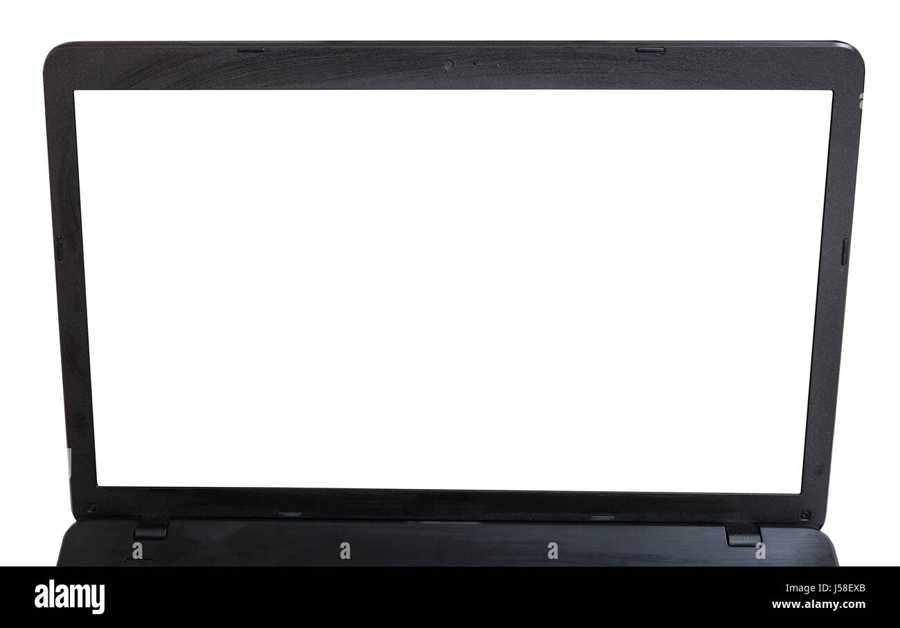 cut out screen of laptop isolated on white background Stock Photo - Alamy