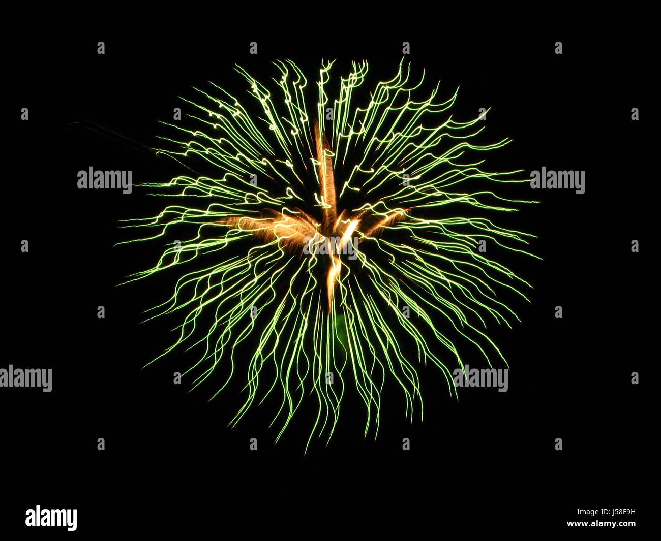 fireworks green globe Stock Photo - Alamy