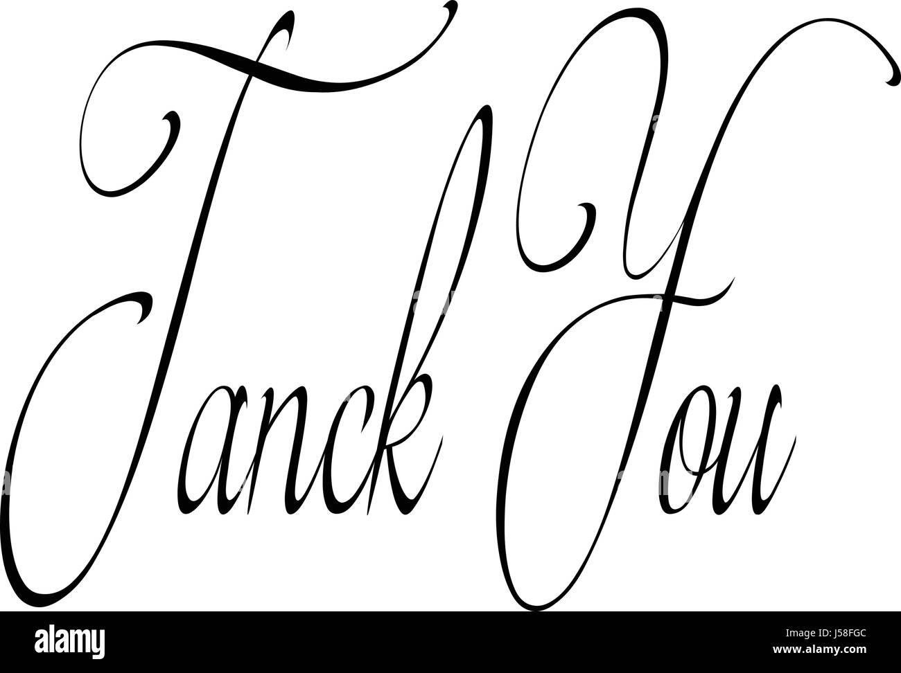 Tank you text sign illustration on White background Stock Vector Image ...