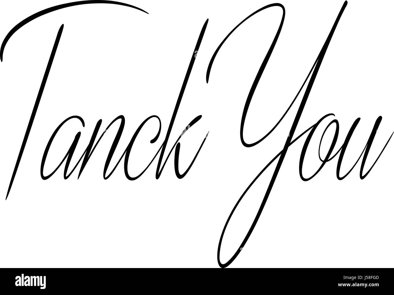 Tank you text sign illustration on White background Stock Vector Image ...