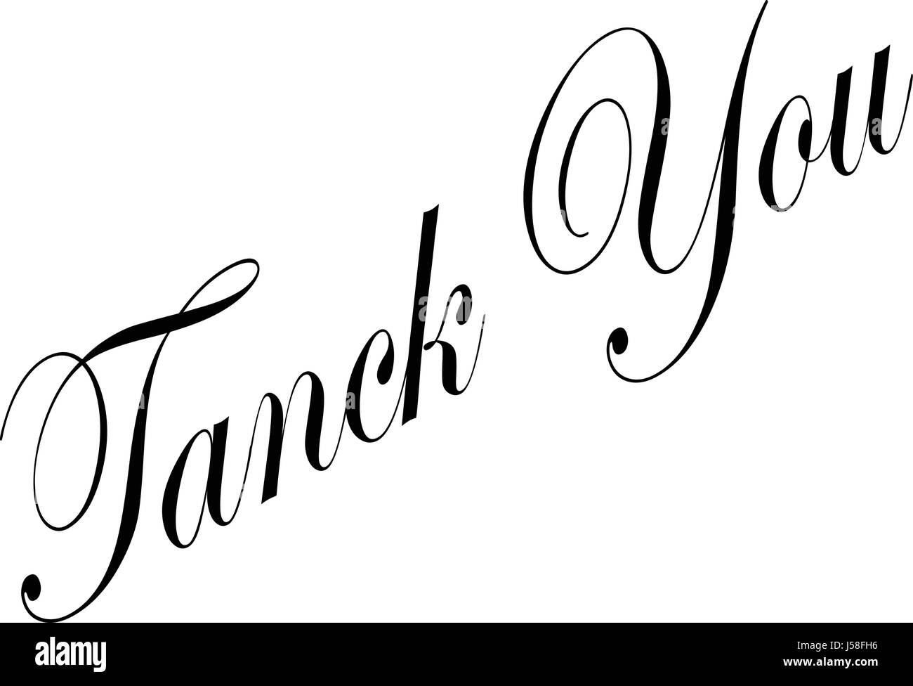 Tank you text sign illustration on White background Stock Vector Image ...
