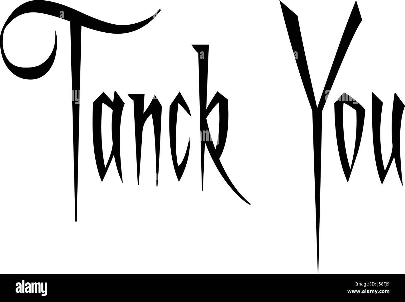 Tank you text sign illustration on White background Stock Vector Image ...