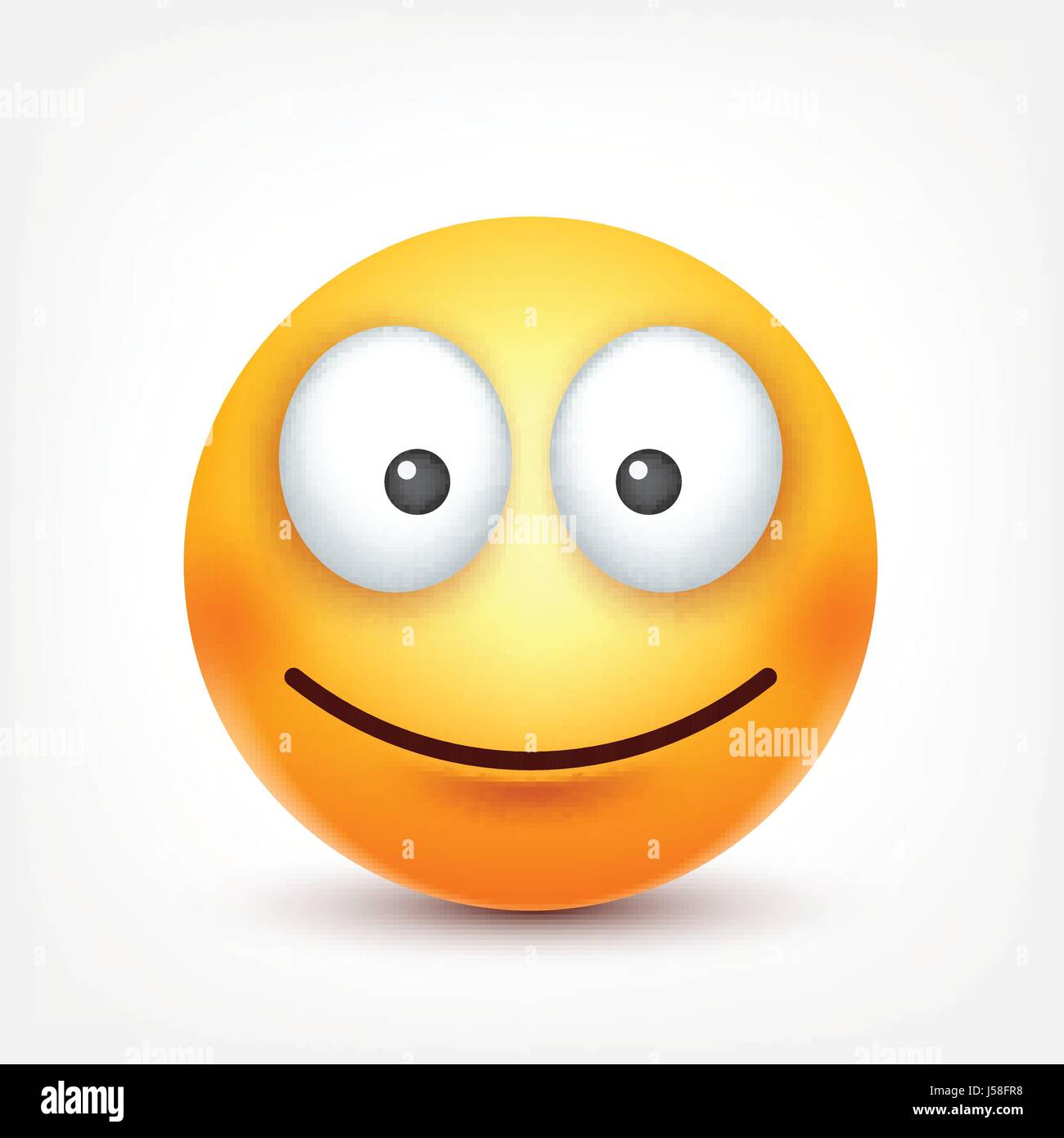 Smiley,smiling emoticon. Yellow face with emotions. Facial expression ...