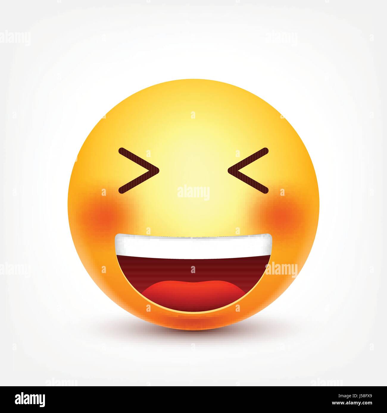 Happy laughing emoji emoticon smiley hi-res stock photography and ...