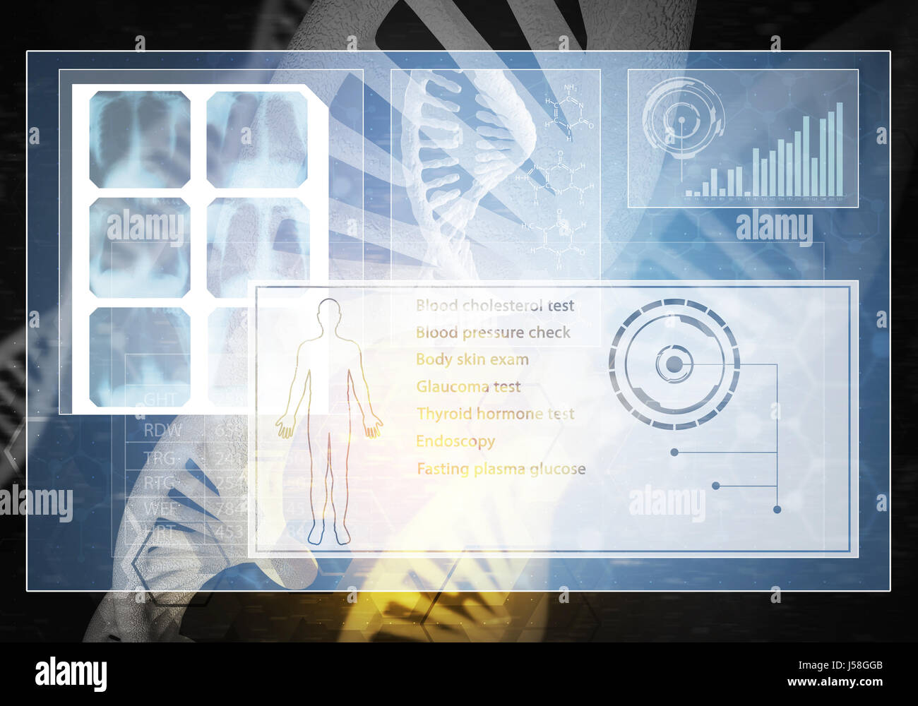 Medicine user interface Stock Photo - Alamy