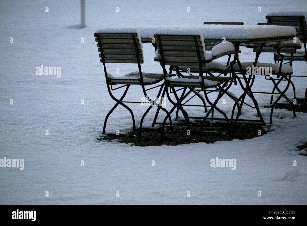 biergarten winter in Stock Photo - Alamy