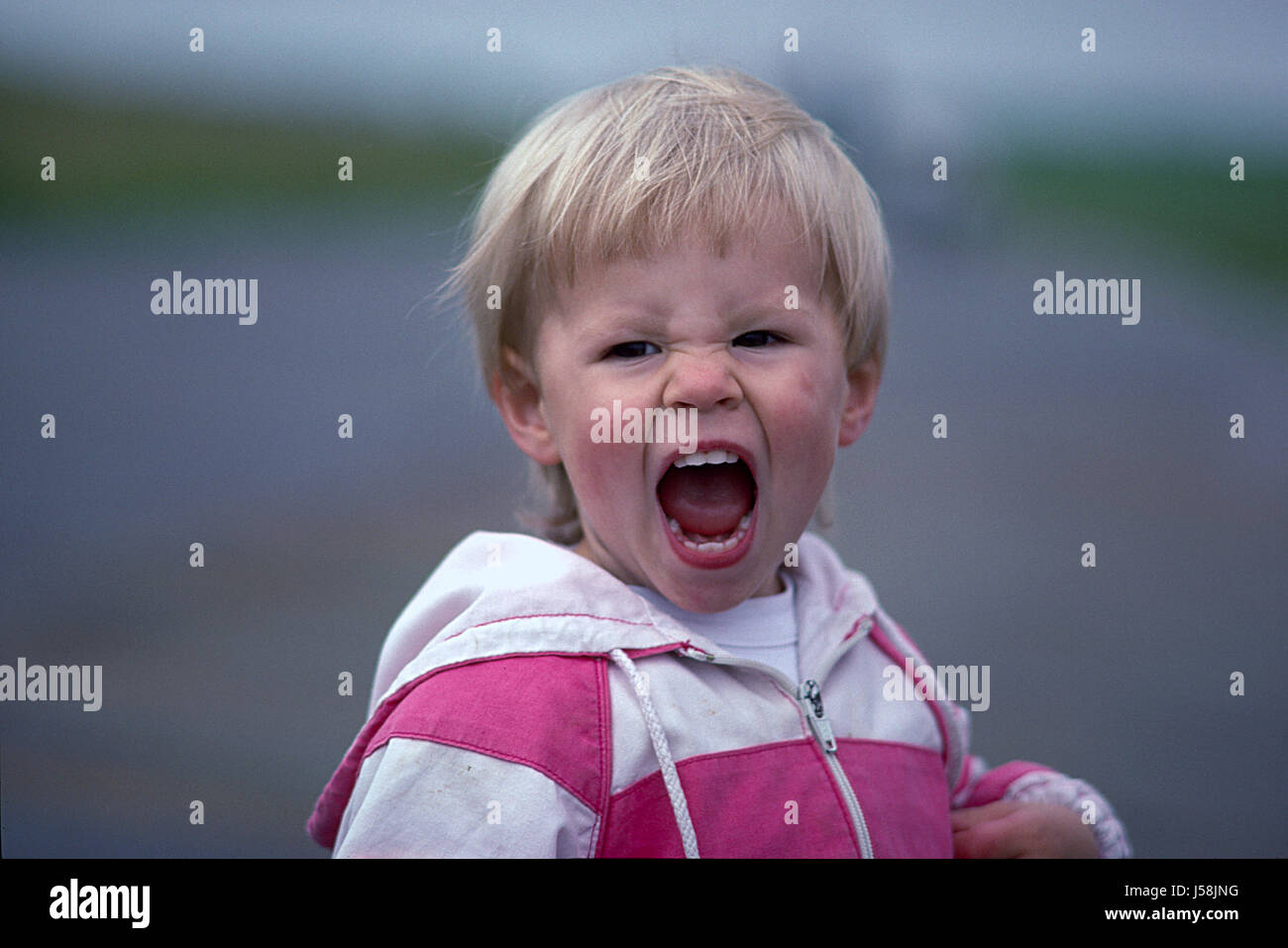 mouth teeth loud call vociferous audible young younger child blond ...