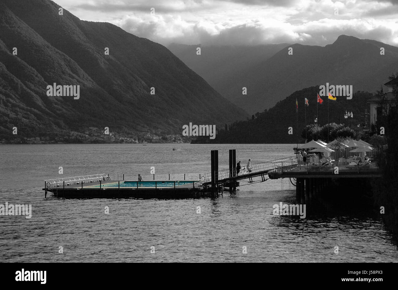 Swim pool swimming pool flags hi-res stock photography and images - Alamy