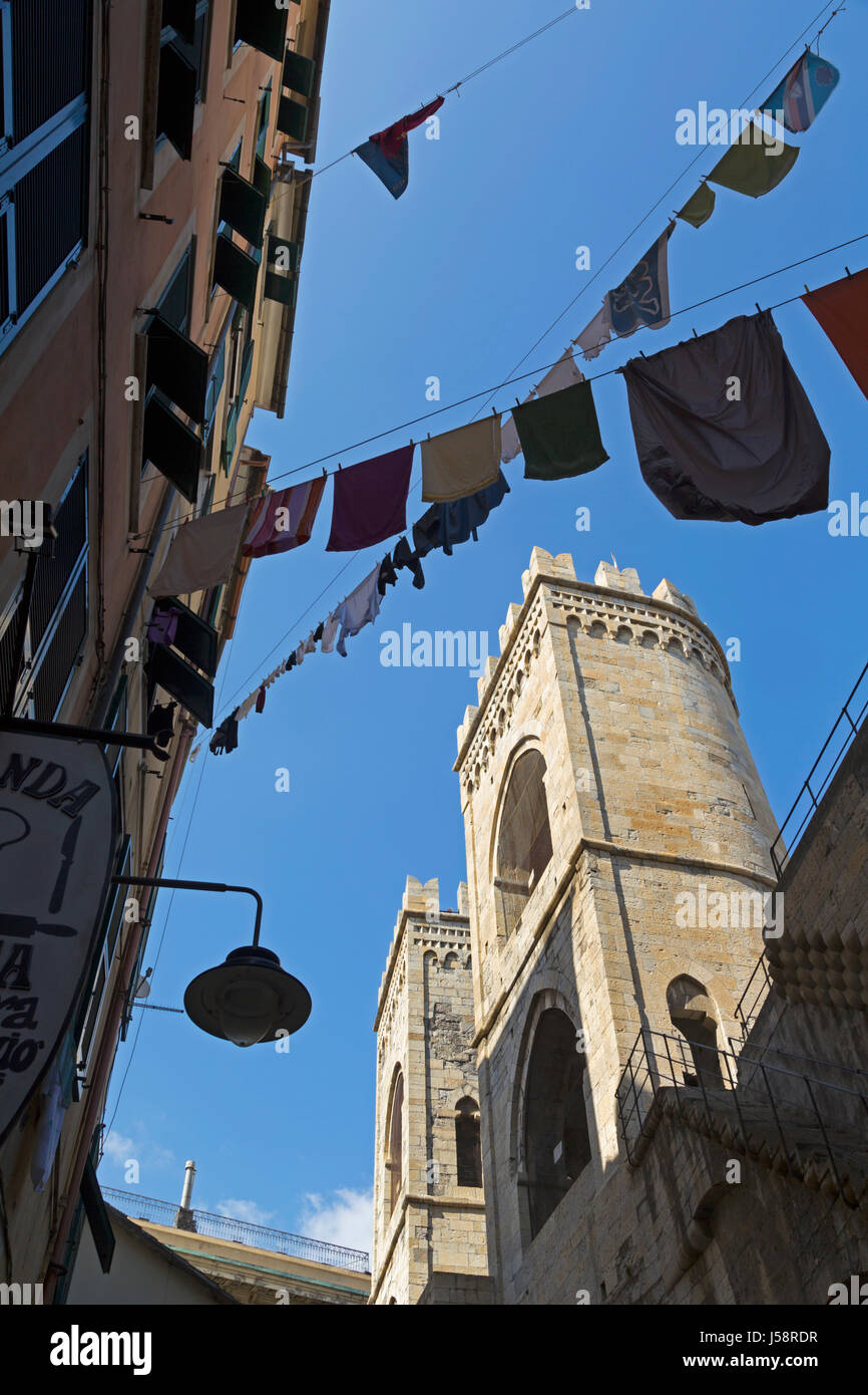 Genoa, Liguria, Italy. Porta Soprana, eastern gateway into the city ...