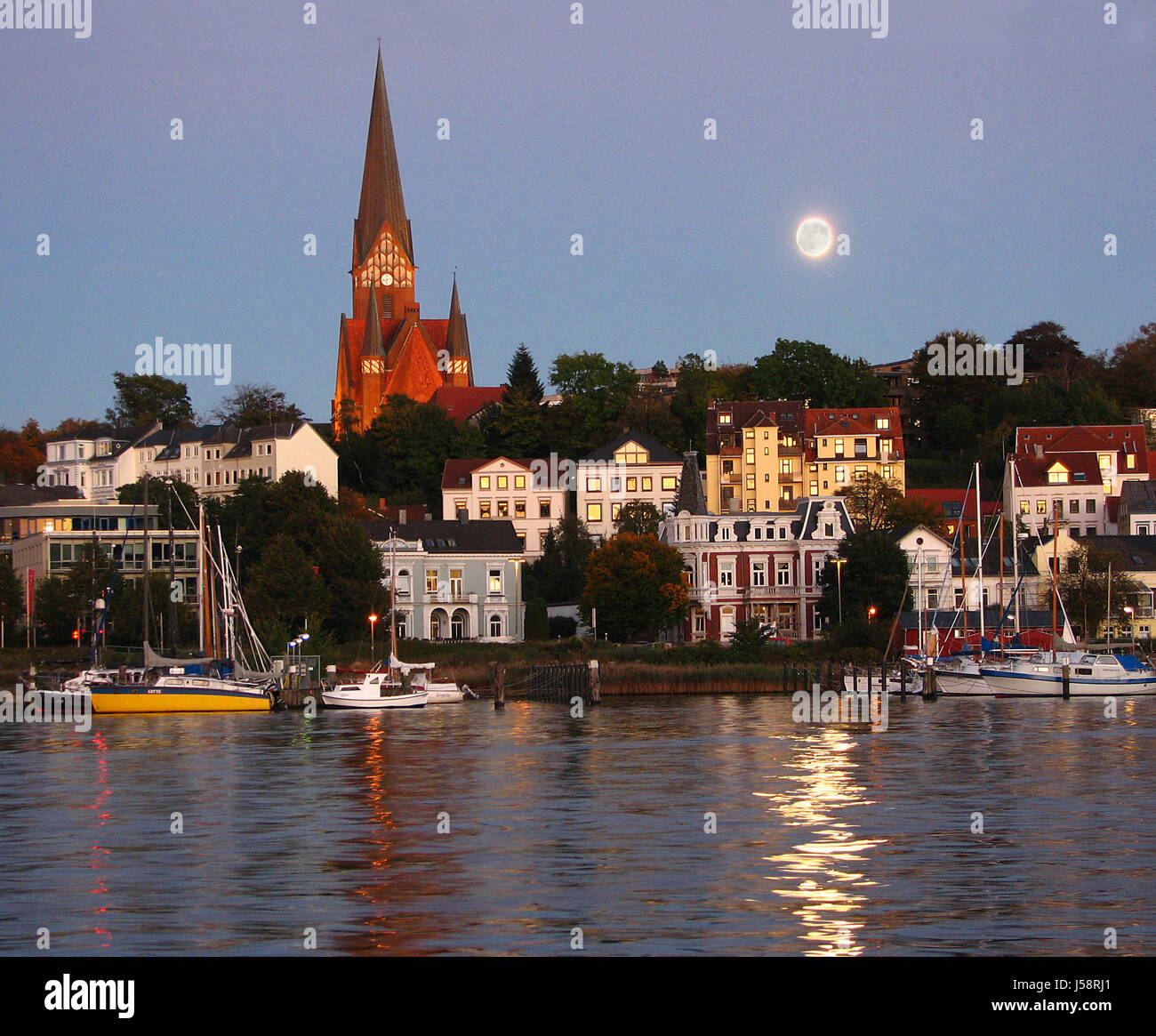 church ships sailing boat sailboat rowing boat boat watercraft moon ...