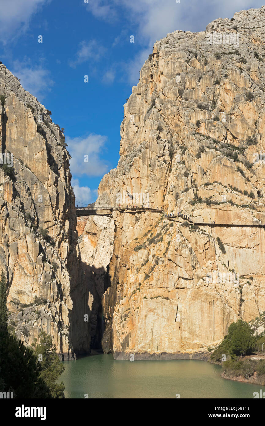 near Ardales, Malaga Province, Andalusia, southern Spain. Visitors on ...