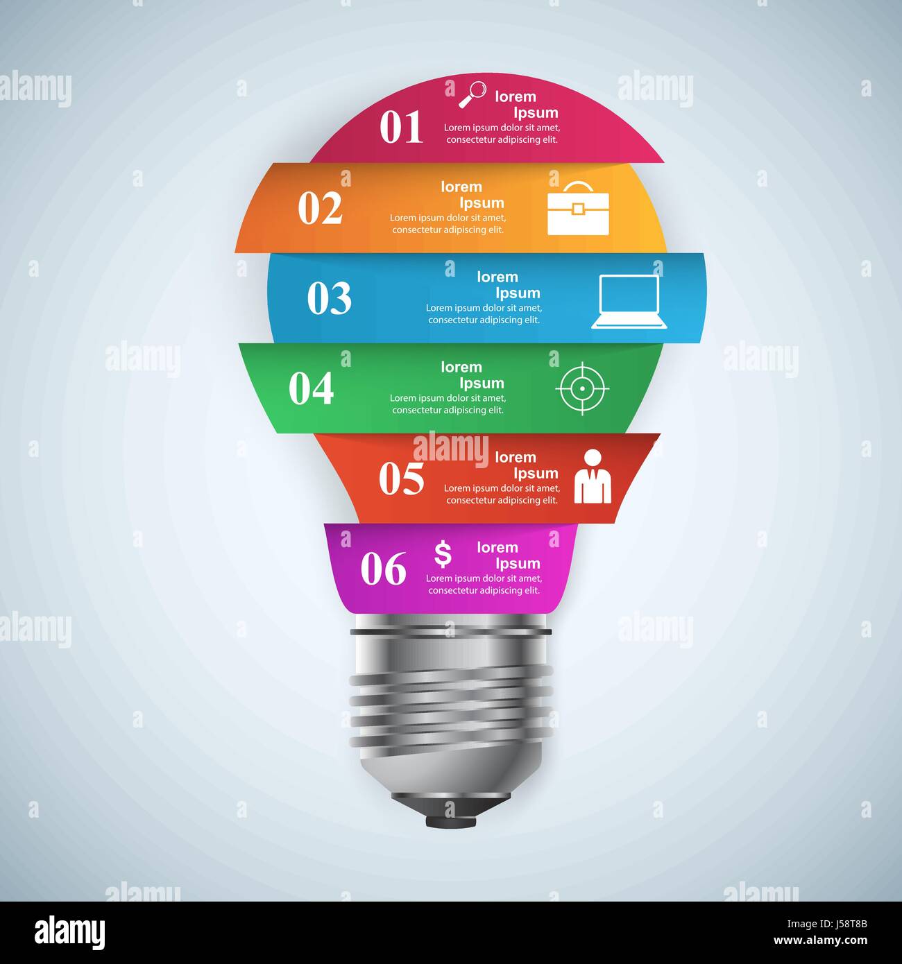 Business Infographics origami style Vector illustration. Bulb ic Stock Vector Image & Art - Alamy