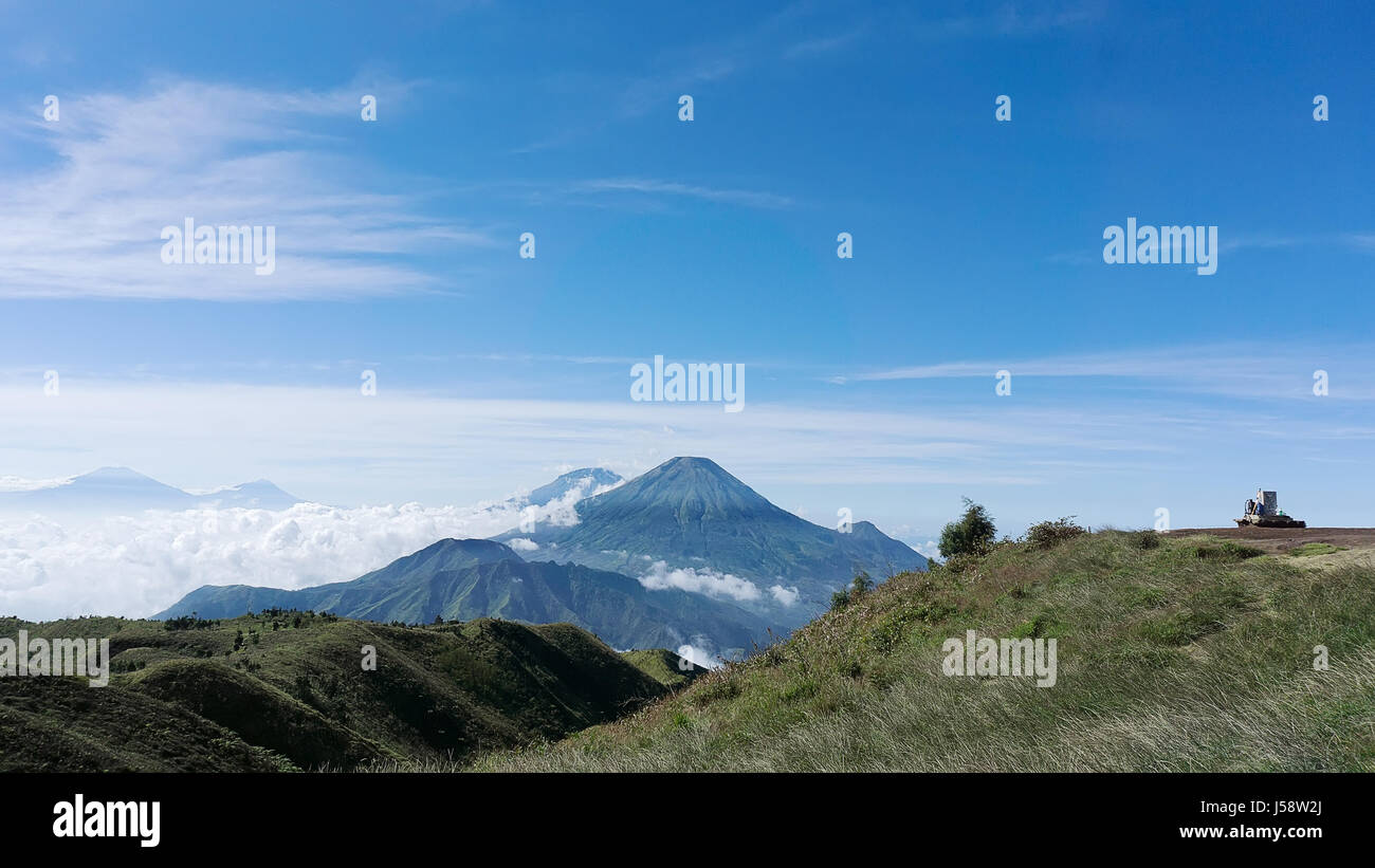 Beautiful nature view of Mount Prau, Dieng, Indonesia Stock Photo - Alamy