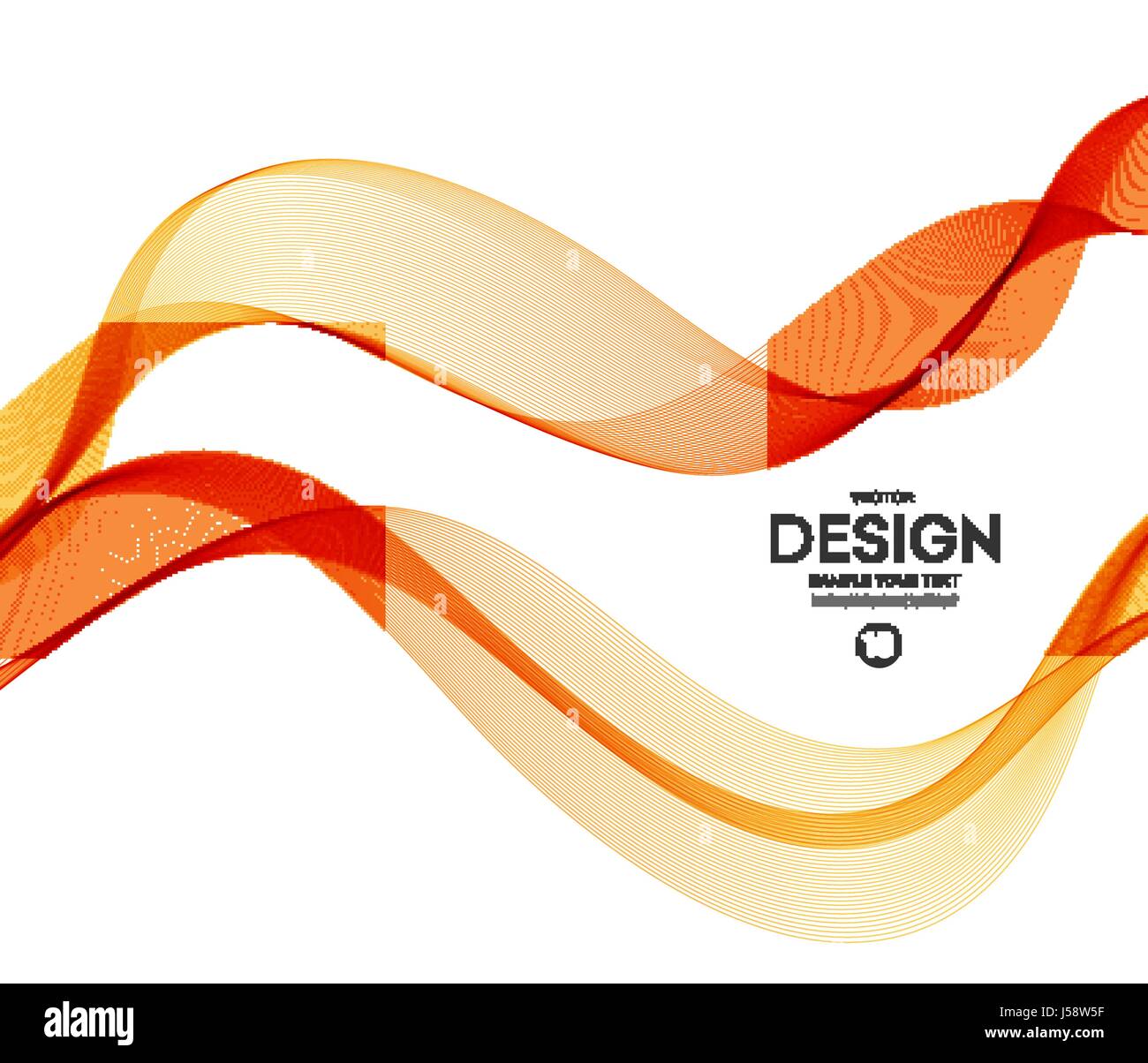 Abstract vector background, orange wavy Stock Vector Image & Art - Alamy