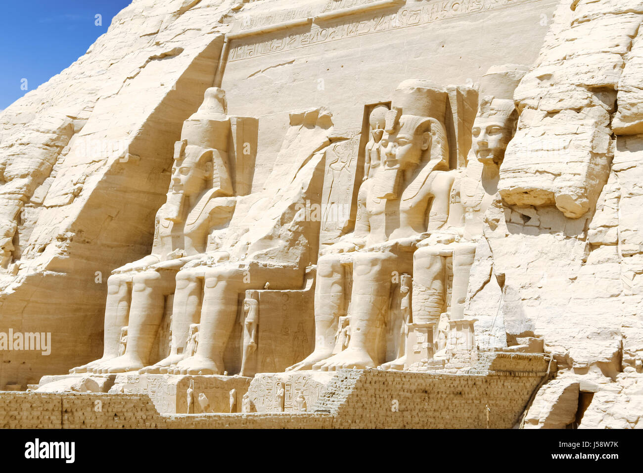 Colossus of The Great Temple of Ramesses II, Abu Simbel, Egypt Stock ...