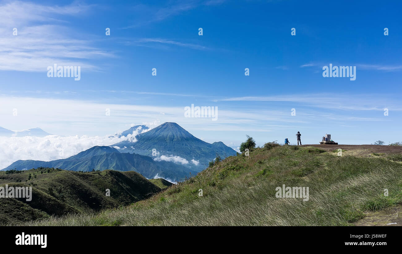 Beautiful nature view of Mount Prau, Dieng, Indonesia Stock Photo - Alamy