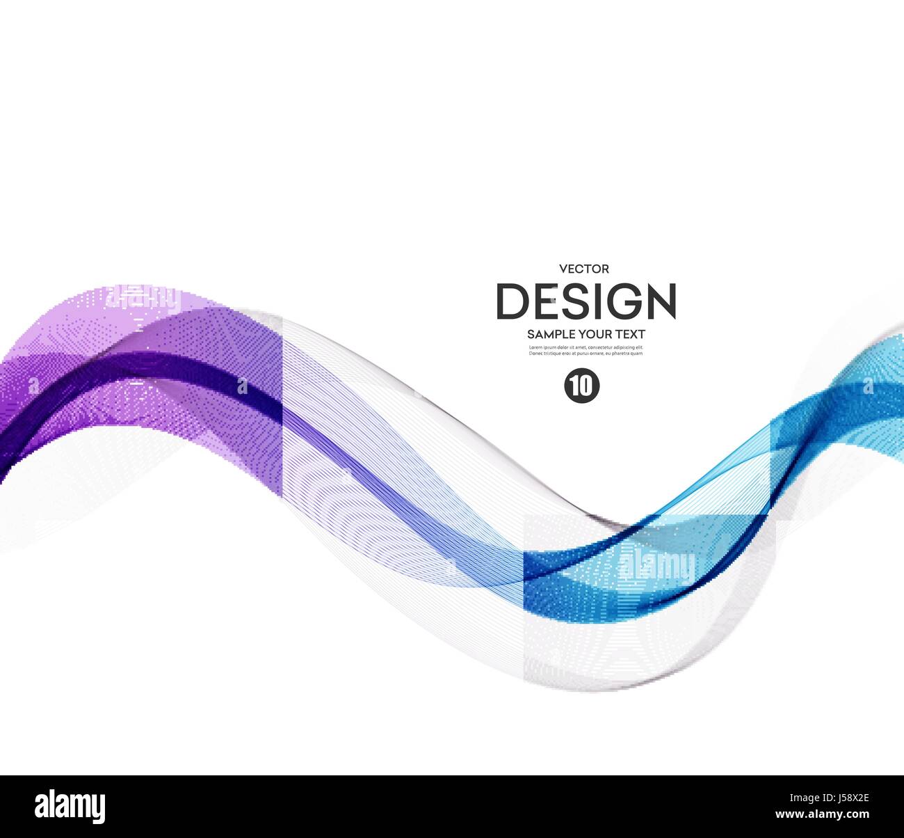 Abstract vector background, blue and purple wavy Stock Vector Image ...