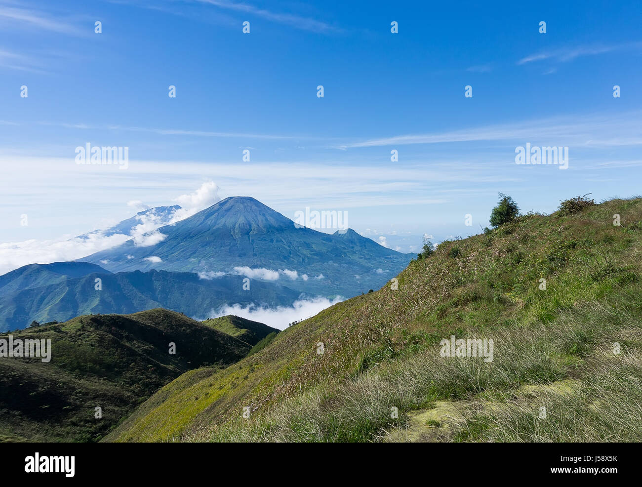 Landscape view from Mount Prau, Indonesia Stock Photo - Alamy