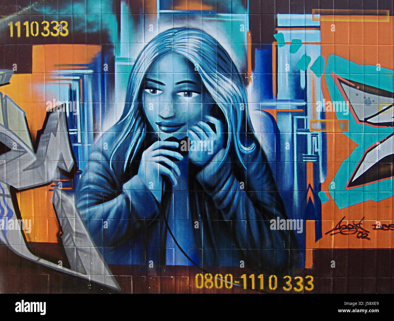 woman telephone phone face coloured colourful gorgeous multifarious ...