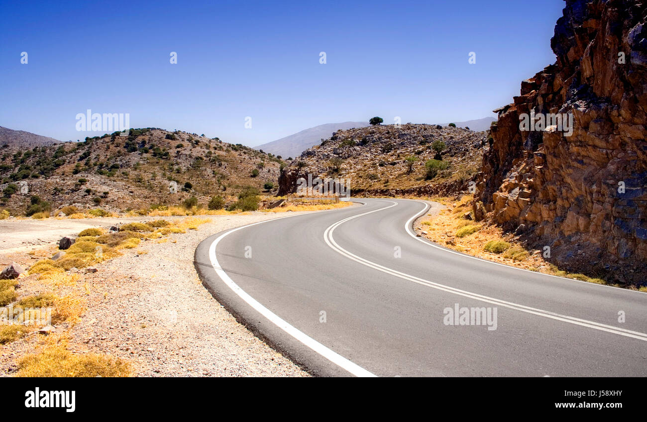crete - mountain road Stock Photo - Alamy