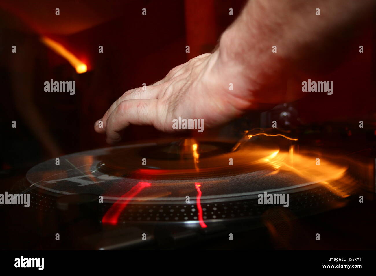 disco hand music party celebration dj record player motion blur mixer ...