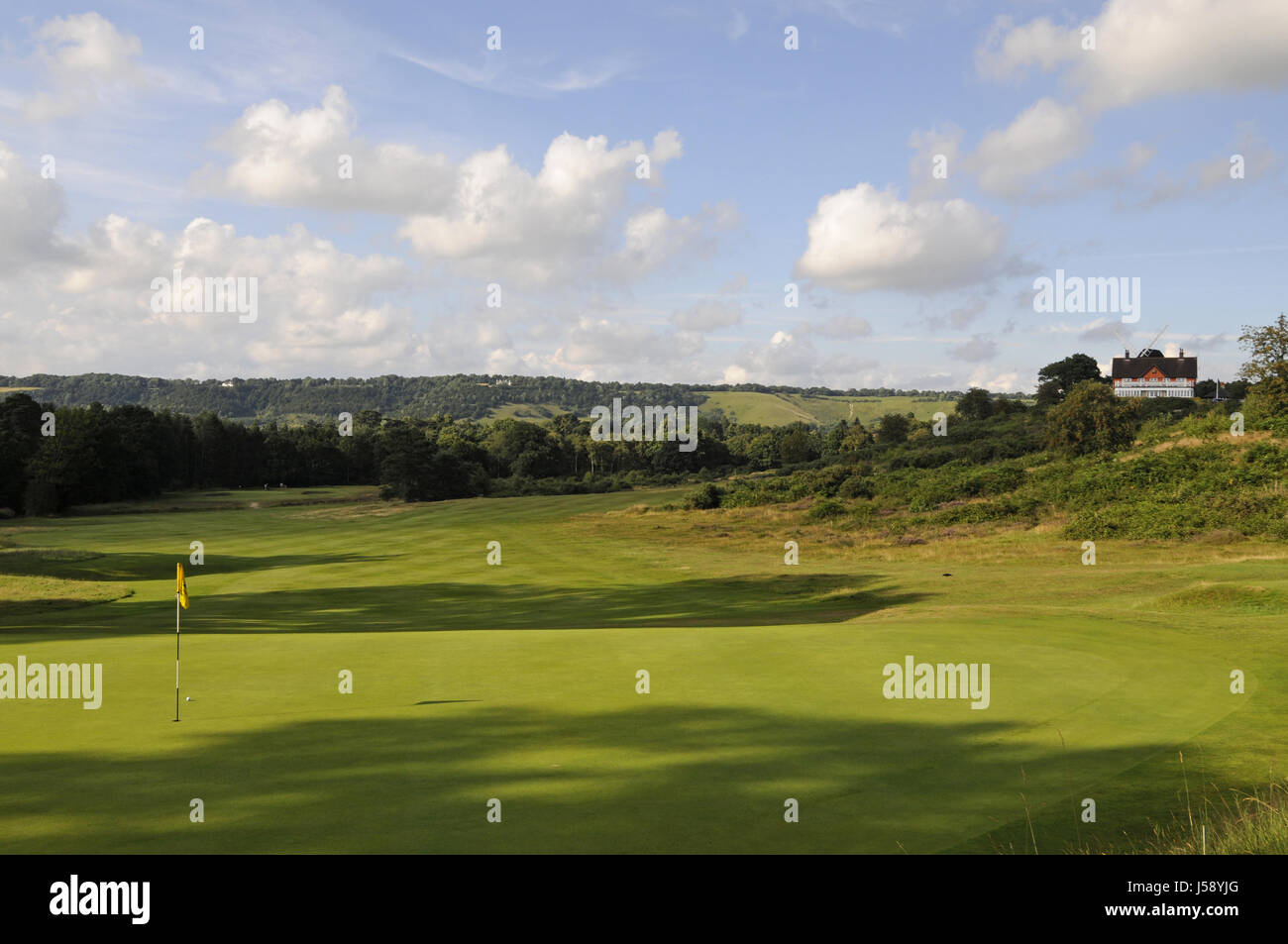 View of the 1st Green with over the Golf course and The Clubhouse on ...