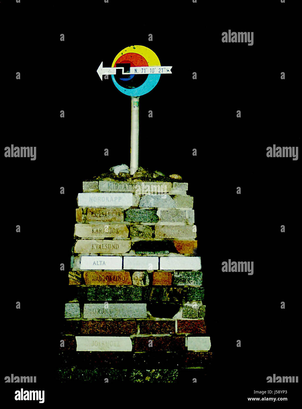 cold norway ice signpost north polar circle traveling trip journey ...