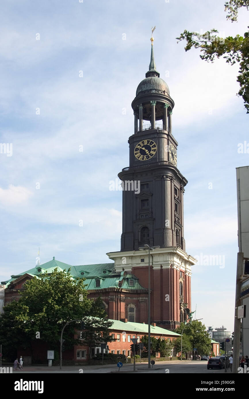 tower church hamburg clock clock tower emblem pictogram symbol ...