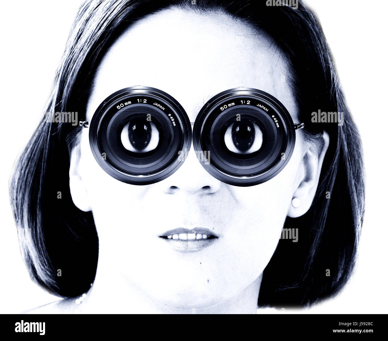 woman mouth face portrait eyes look glancing see view looking peeking ...