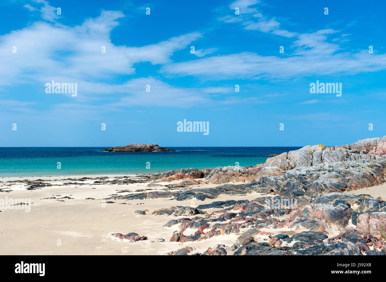 Torastan Beach on the west coast of Coll in the Inner Hebrides Stock ...