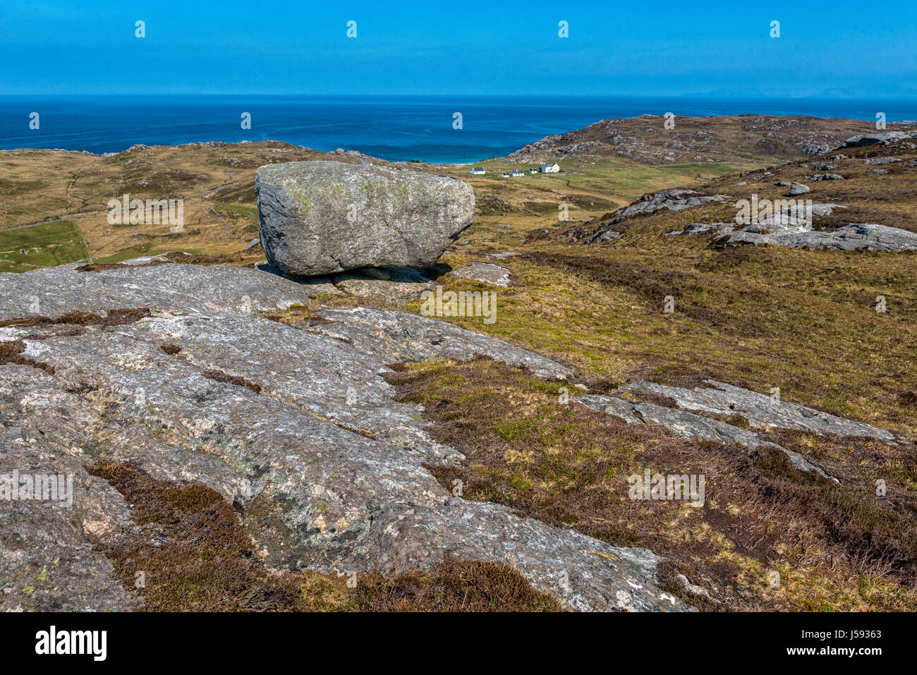 Glacial Erratic on Ben Hogh The Isle of Coll Stock Photo - Alamy