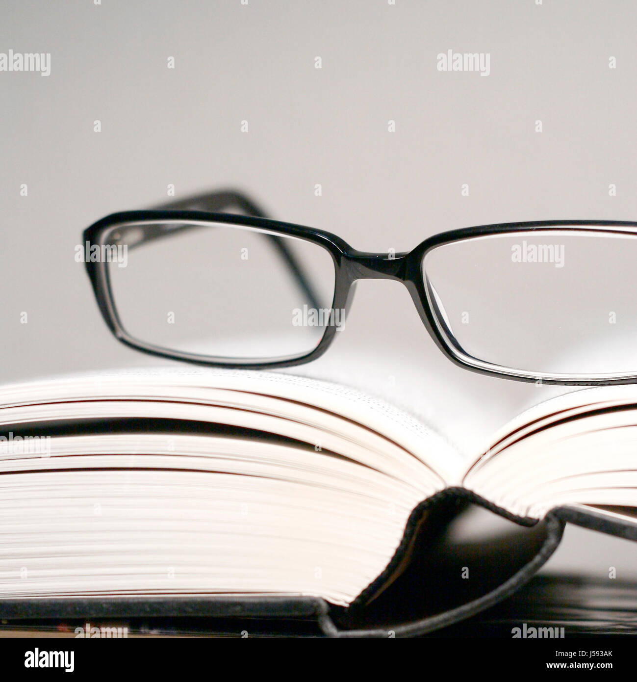 book with glasses Stock Photo - Alamy