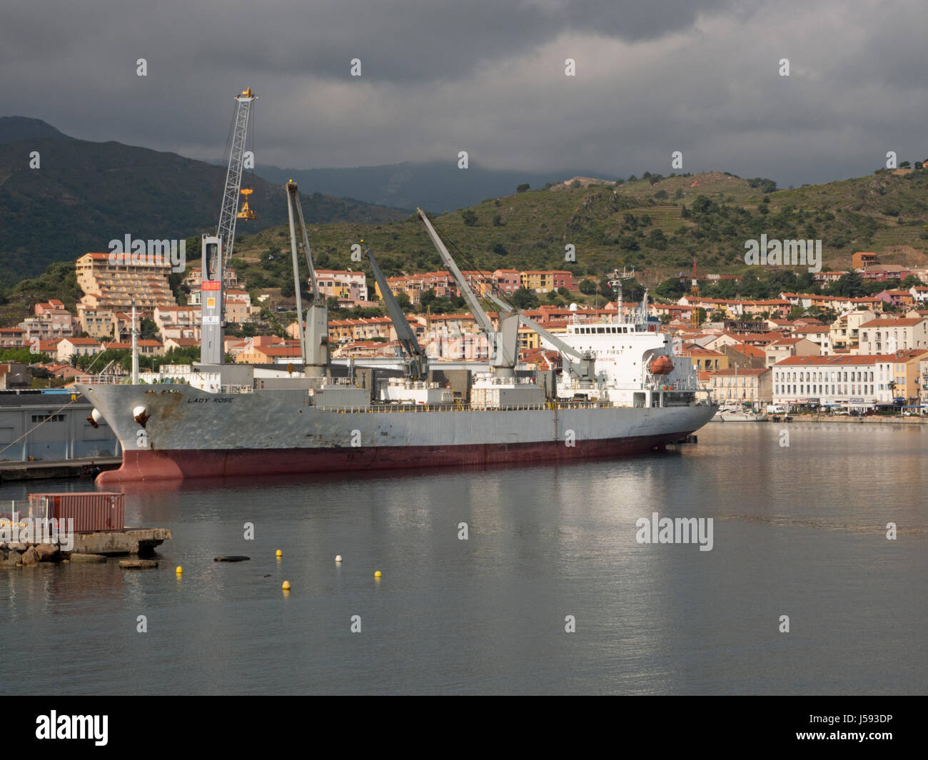 Mv Lady Rose loading at Port Vendres, Catalonia, Spain Stock Photo - Alamy