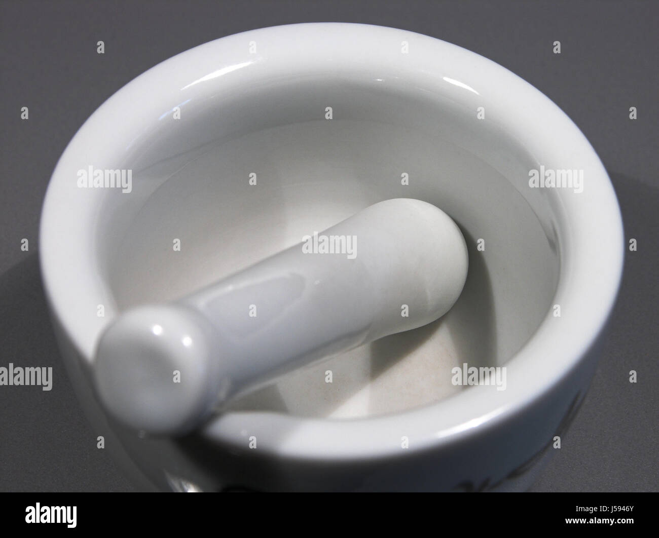 blank european caucasian mortar mince powder porcelain pulverize grey ...