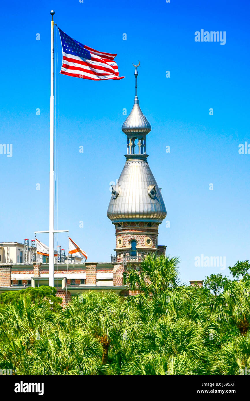 The Victorian Moorish minarets of the University of Tampa in this ...