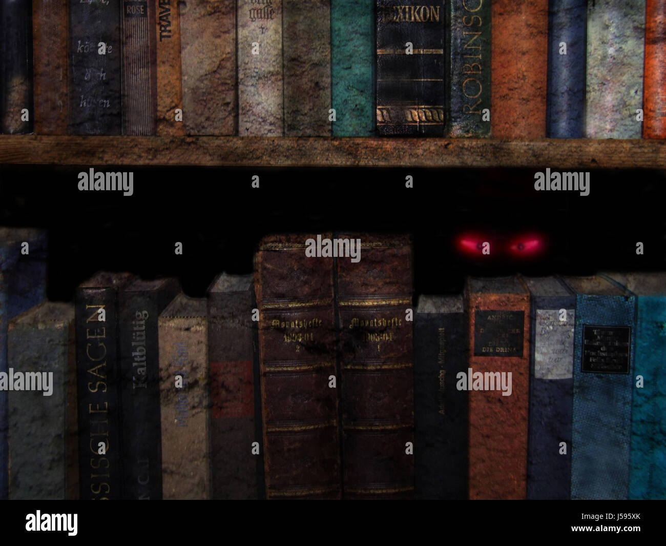 Old Library Shelves Dark High Resolution Stock Photography and Images ...