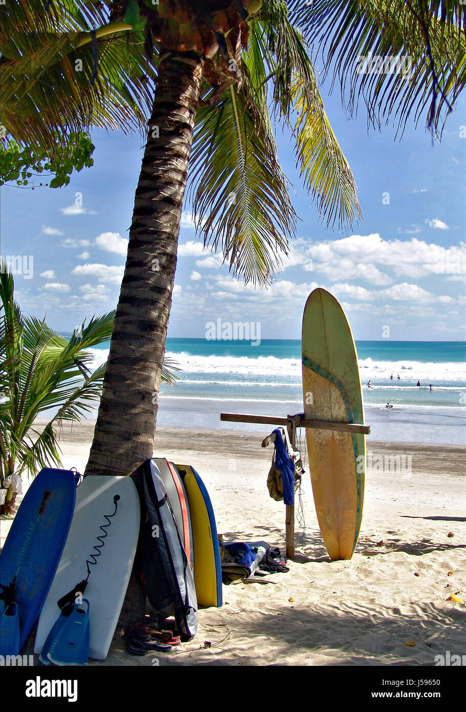 surfboards on the beach of bali,indonesie Stock Photo - Alamy