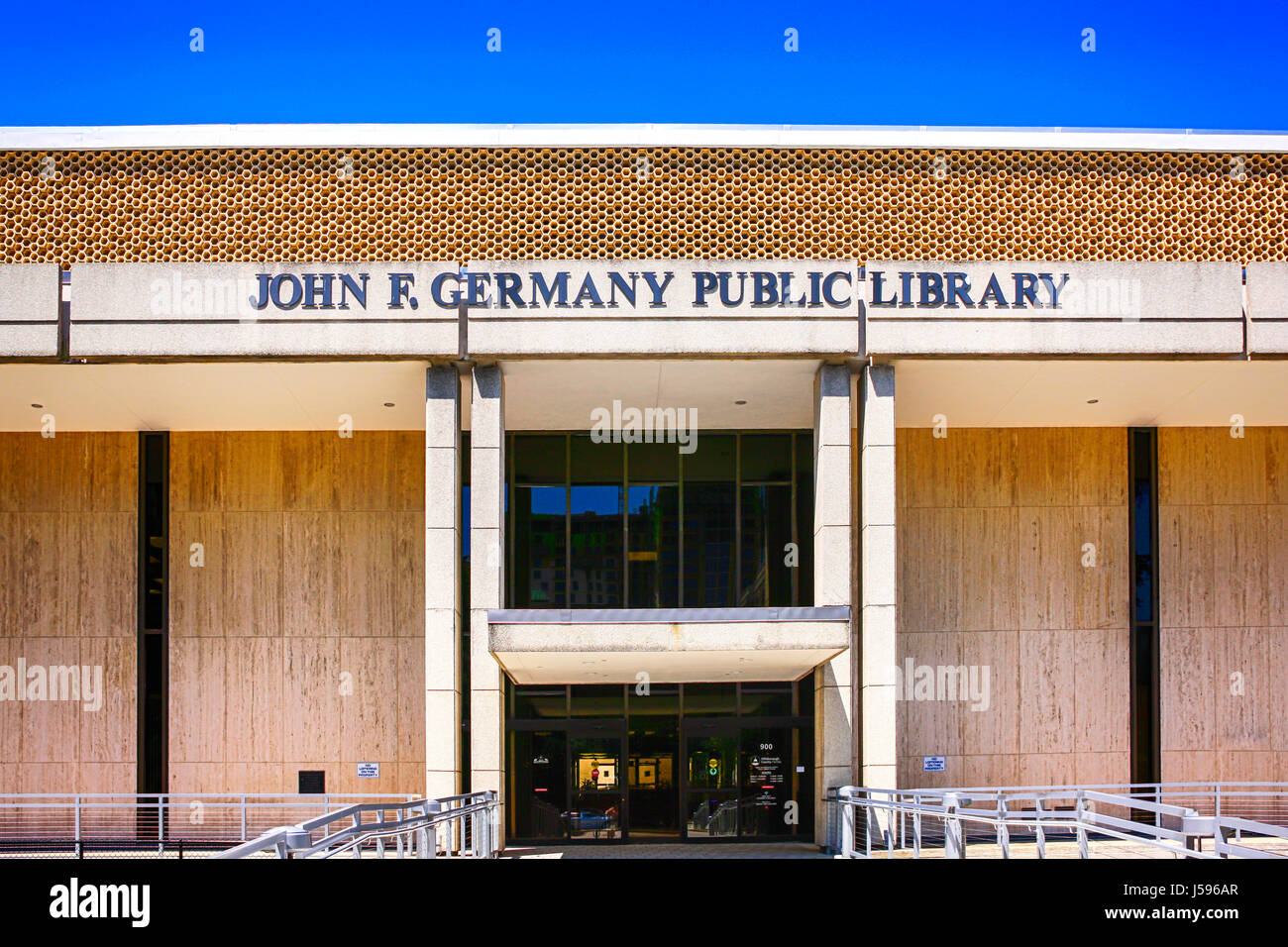 The John E. Germany Public Library building in downtown Tampa, Florida ...