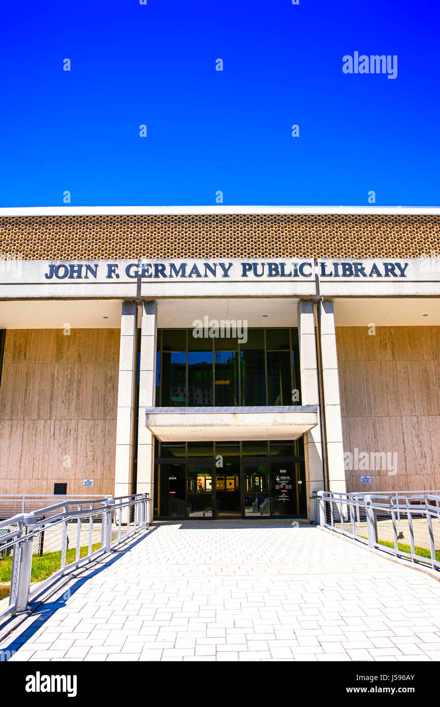 The John E. Germany Public Library building in downtown Tampa, Florida ...