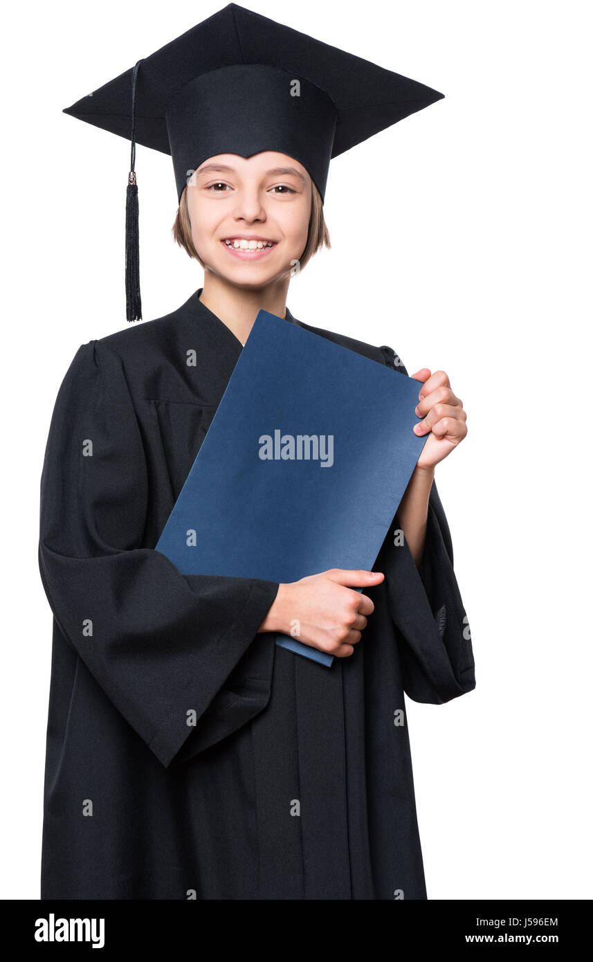 Graduate little girl student Stock Photo - Alamy