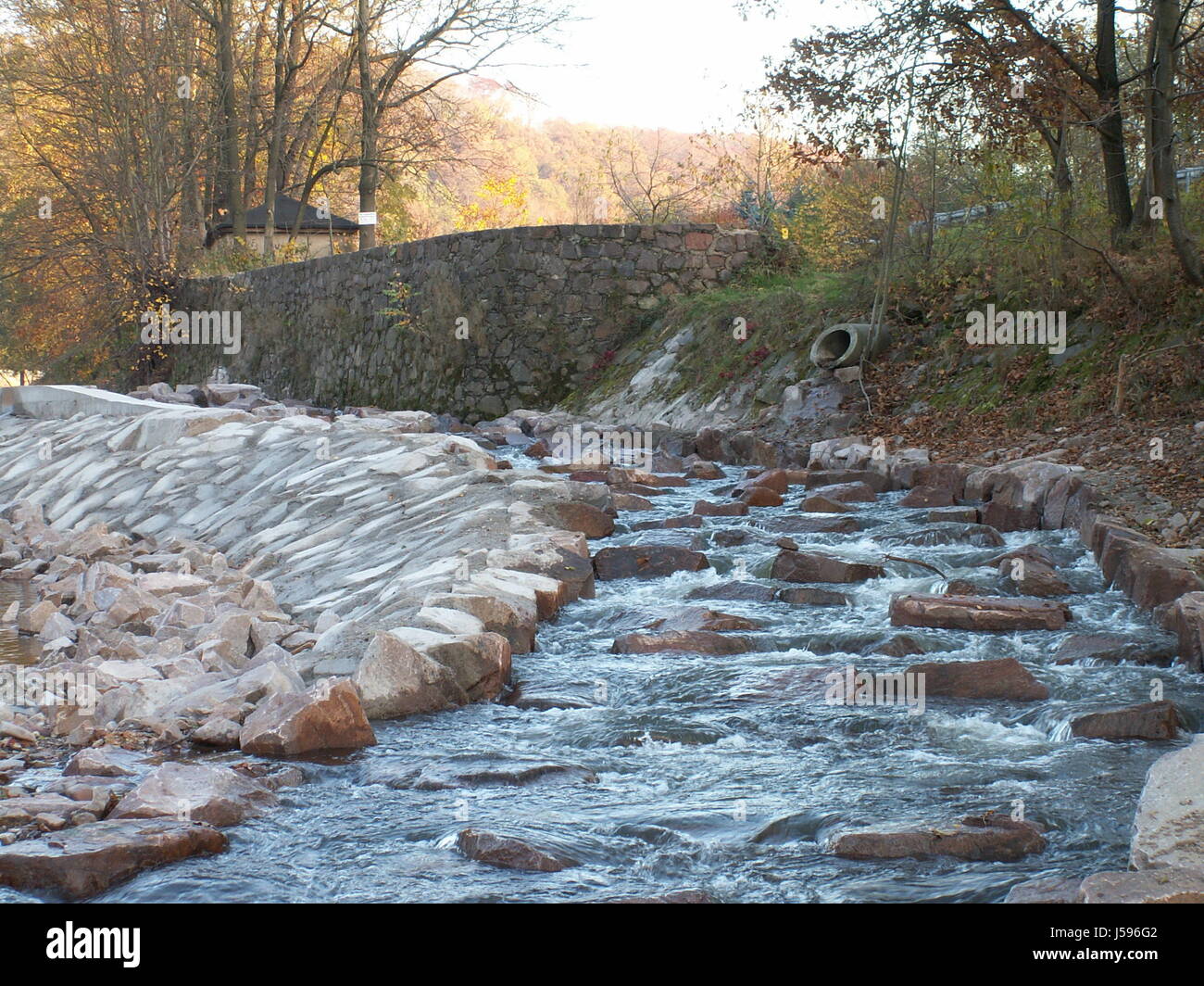 hike go hiking ramble fish hindrance saxony fresh water water chute ...