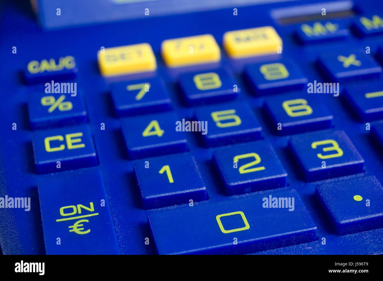 blue euro currency pocket calculator foreign exchange compute calculate ...