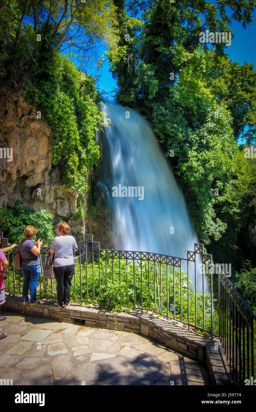 Cascade waterfall greek island hi-res stock photography and images - Alamy