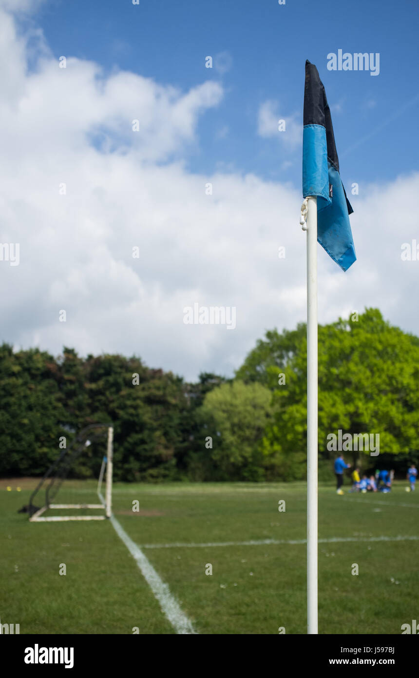 Football goal post flag hi-res stock photography and images - Alamy
