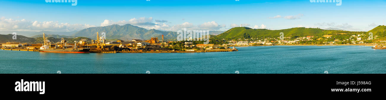 Noumea, capital of New Caledonia panoramic view from the bay Stock ...